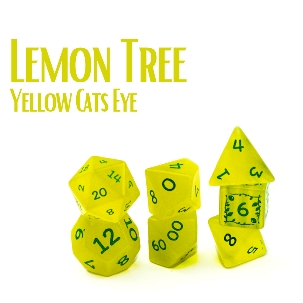 Dice: Level Up Dice Set - Lemon Tree – Tabletop Games Pty Ltd